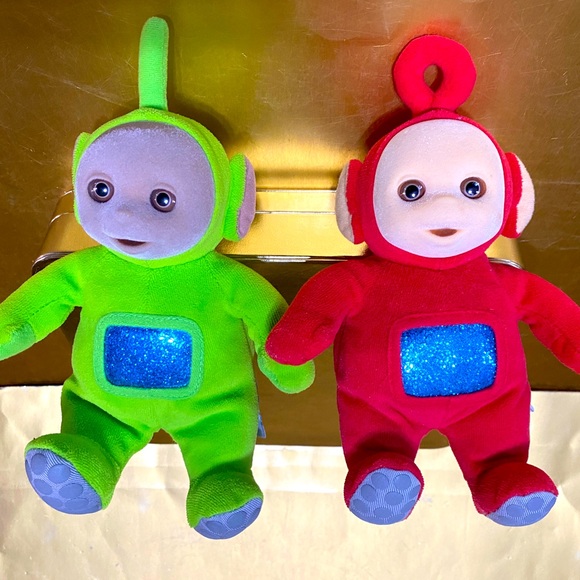Eden | Toys | Teletubbies Vtg 998 Green Dipsy Red Po Beany Plush With ...
